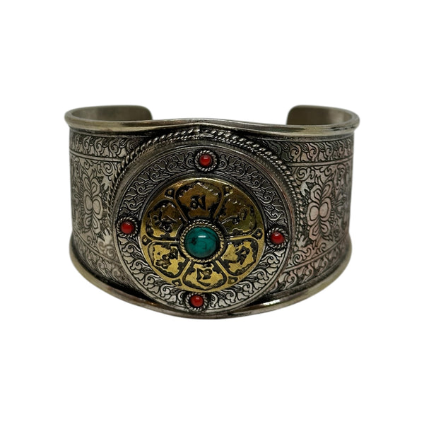 Spinning compassion cuff bracelet - Tibet Arts & Healing