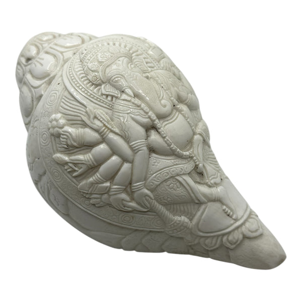 Hand Carved Ganesh Conch - Tibet Arts & Healing