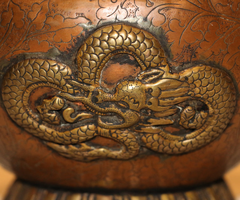 HAND CARVED COPPER VESSEL - Tibet Arts & Healing